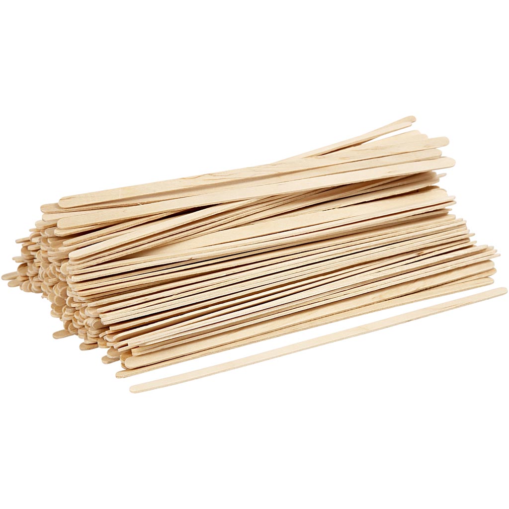Ice Lolly Sticks, L: 19 cm, W: 6 mm, 200 pc/ 1 pack
